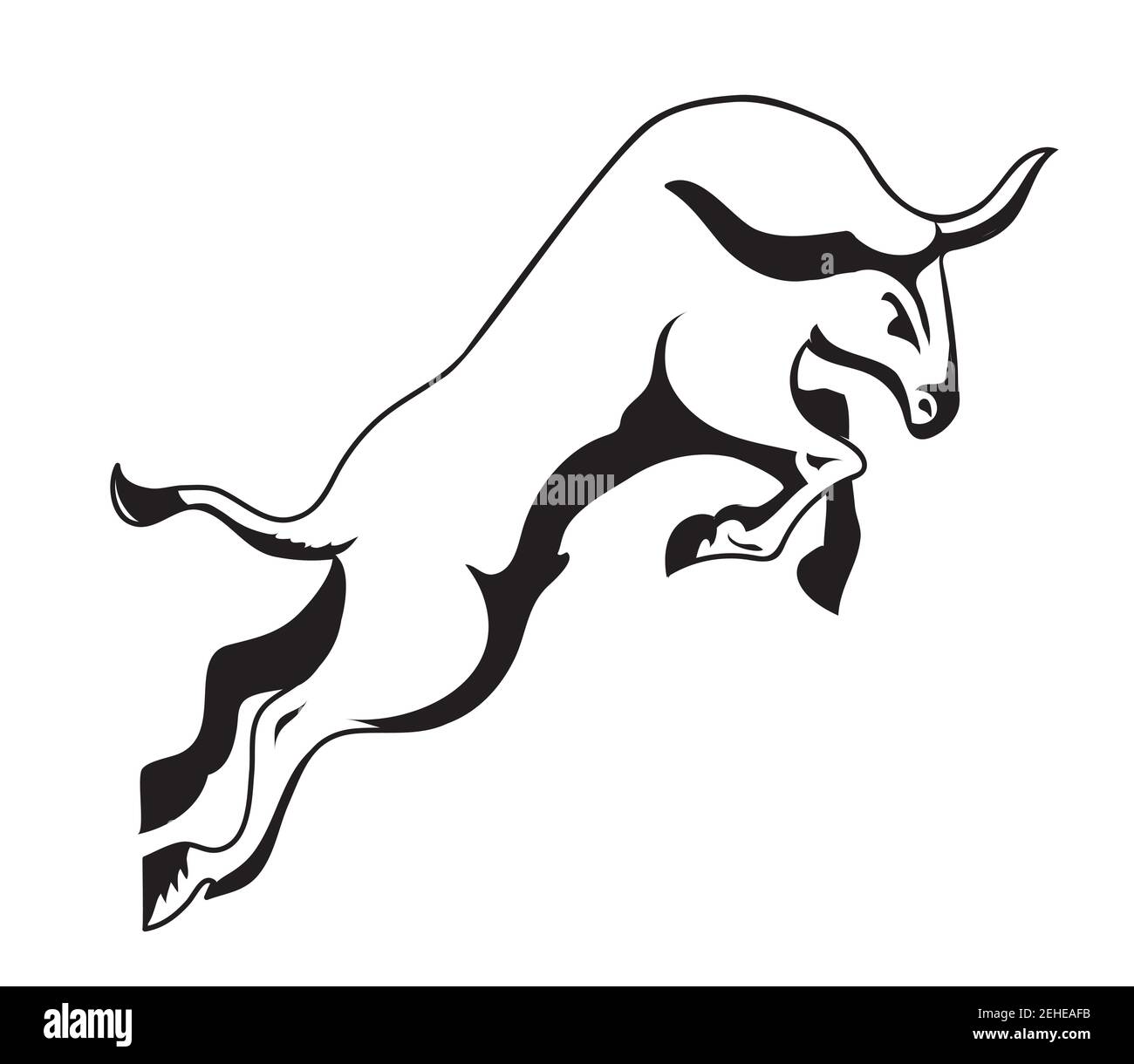 Jumping of the bull Stock Vector Images - Alamy