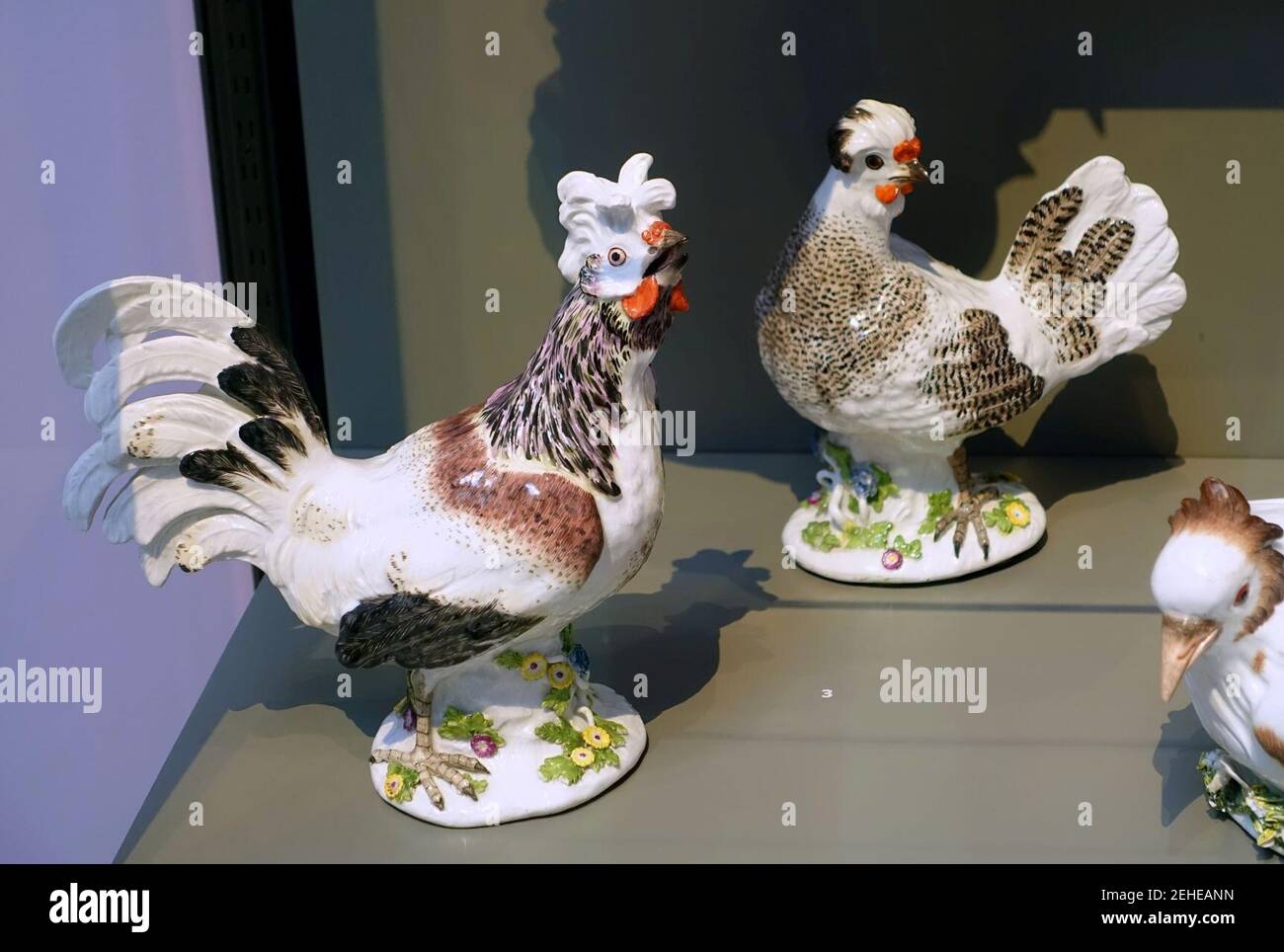 Paduan cock and hen, Johann Joachim Kaendler, Meissen Porcelain Factory ...