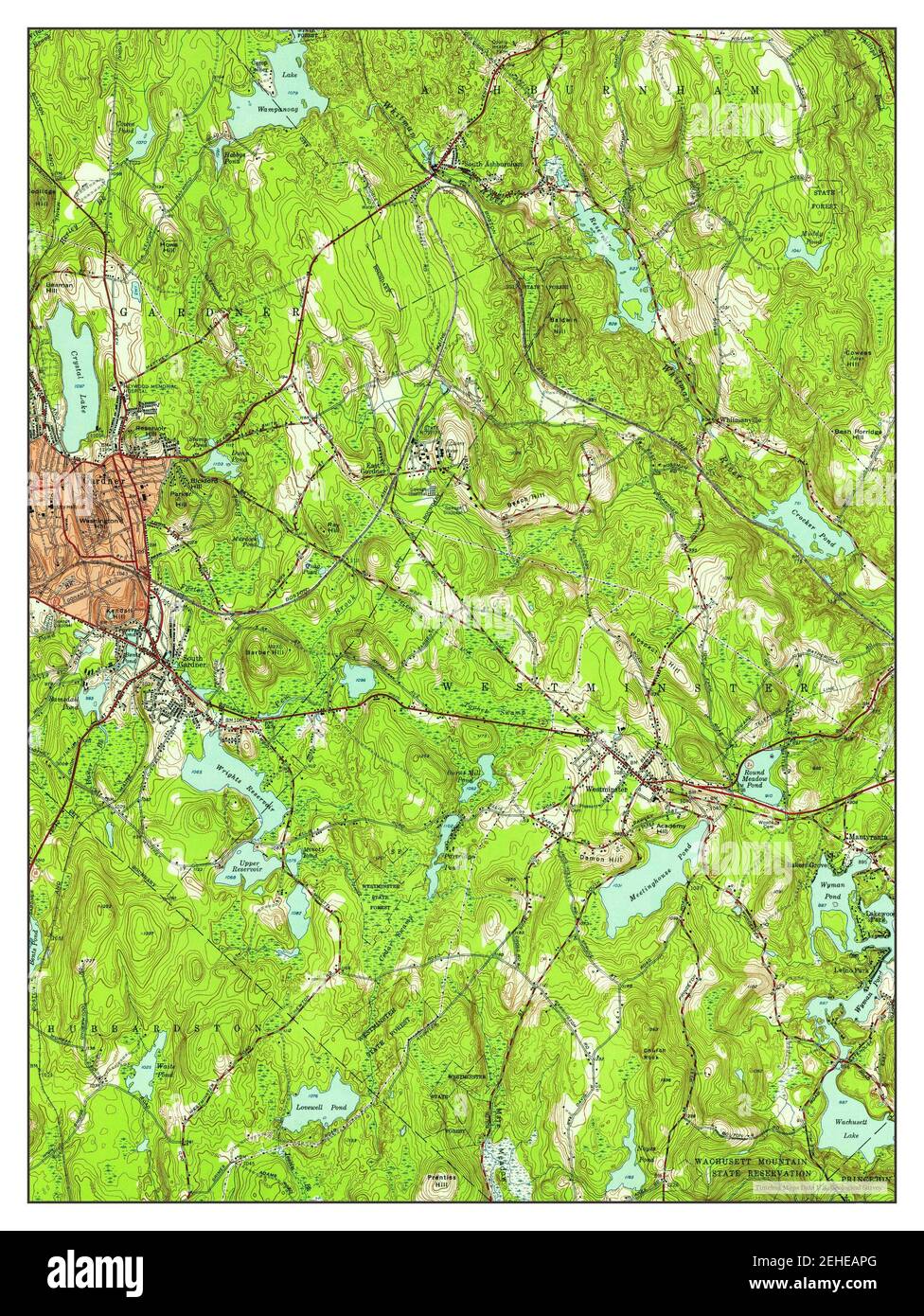 Gardner massachusetts map hi-res stock photography and images - Alamy