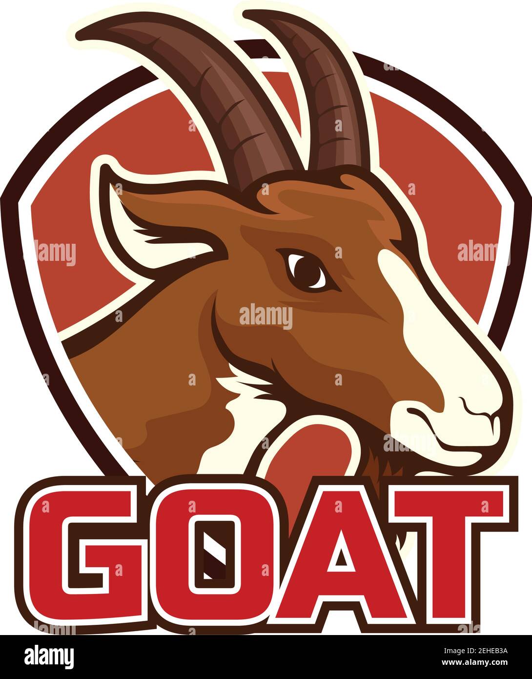 goat logo isolated on white background. vector illustration Stock ...