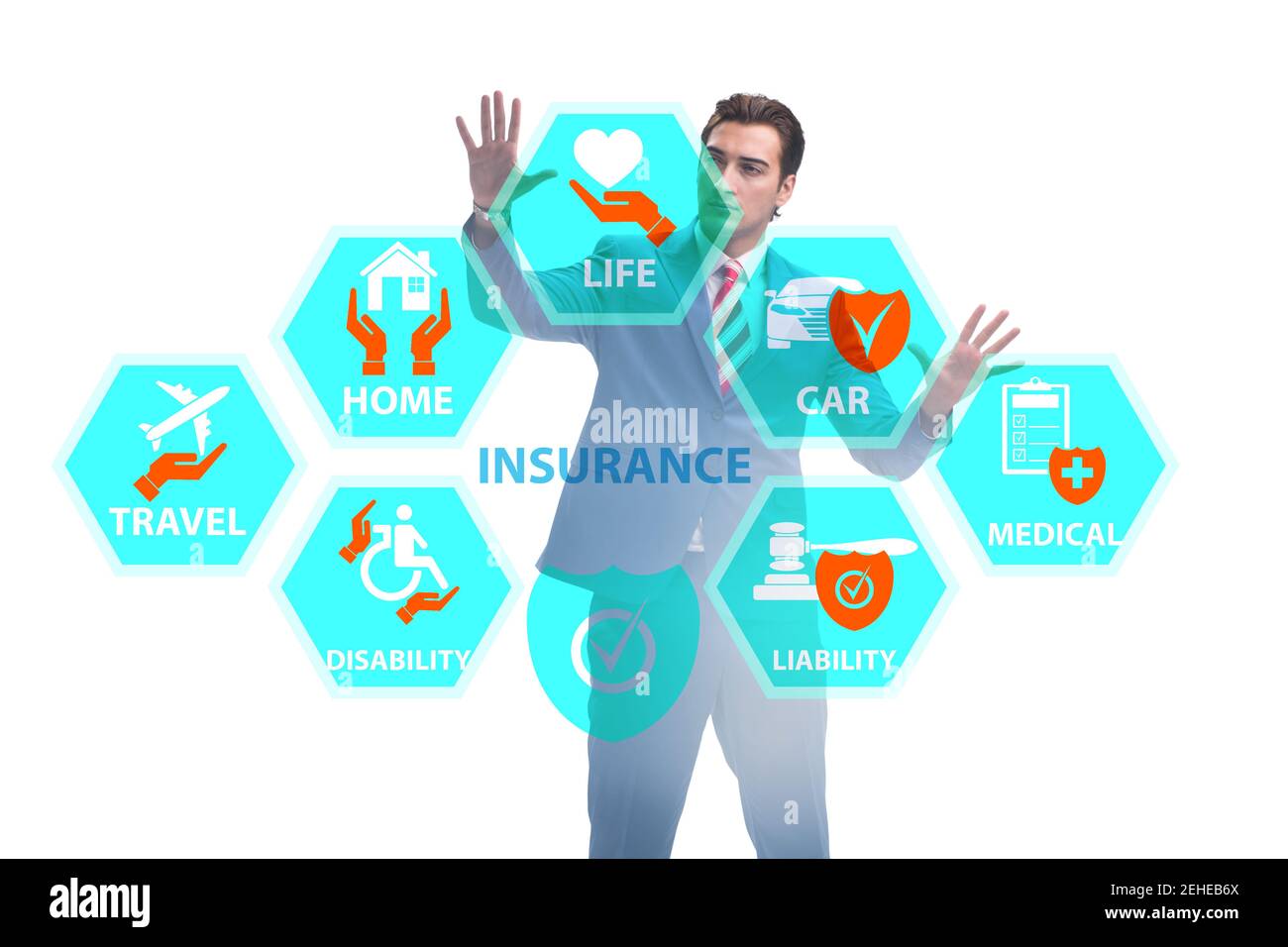 Concept of the various types of insurance Stock Photo - Alamy