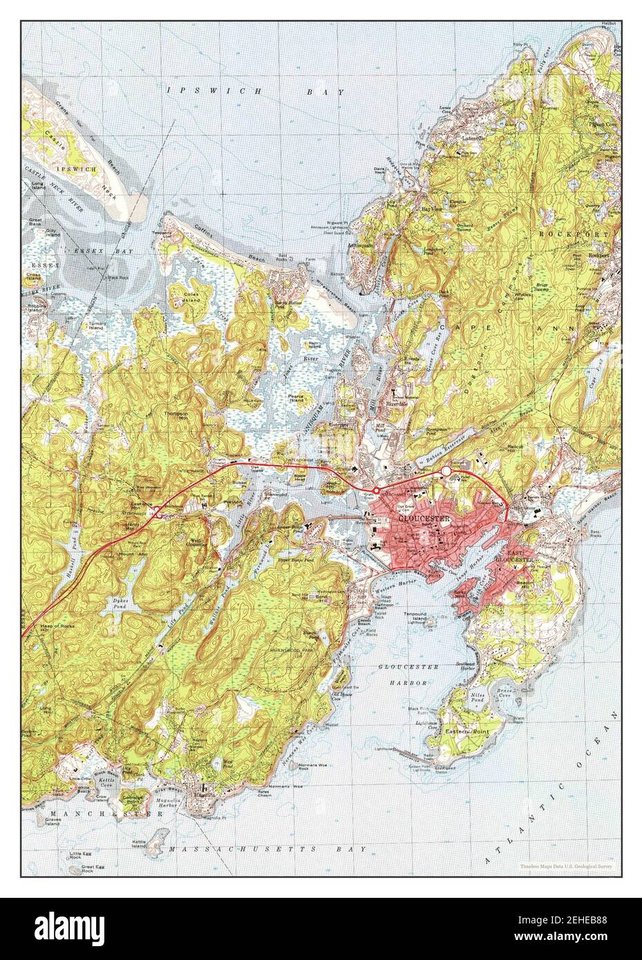 Gloucester massachusetts map hi-res stock photography and images - Alamy