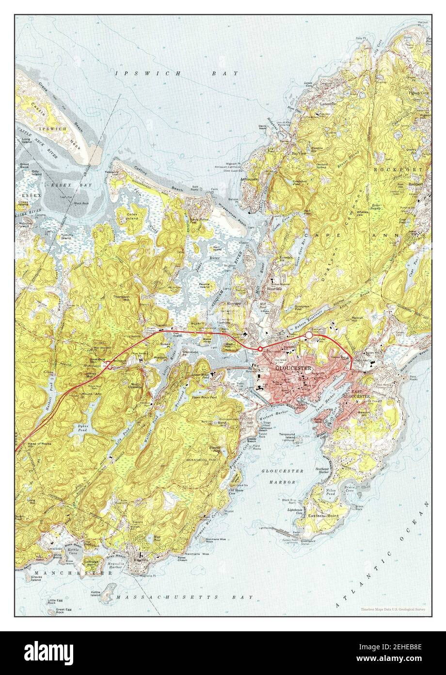 Antique map of gloucester hi-res stock photography and images - Alamy