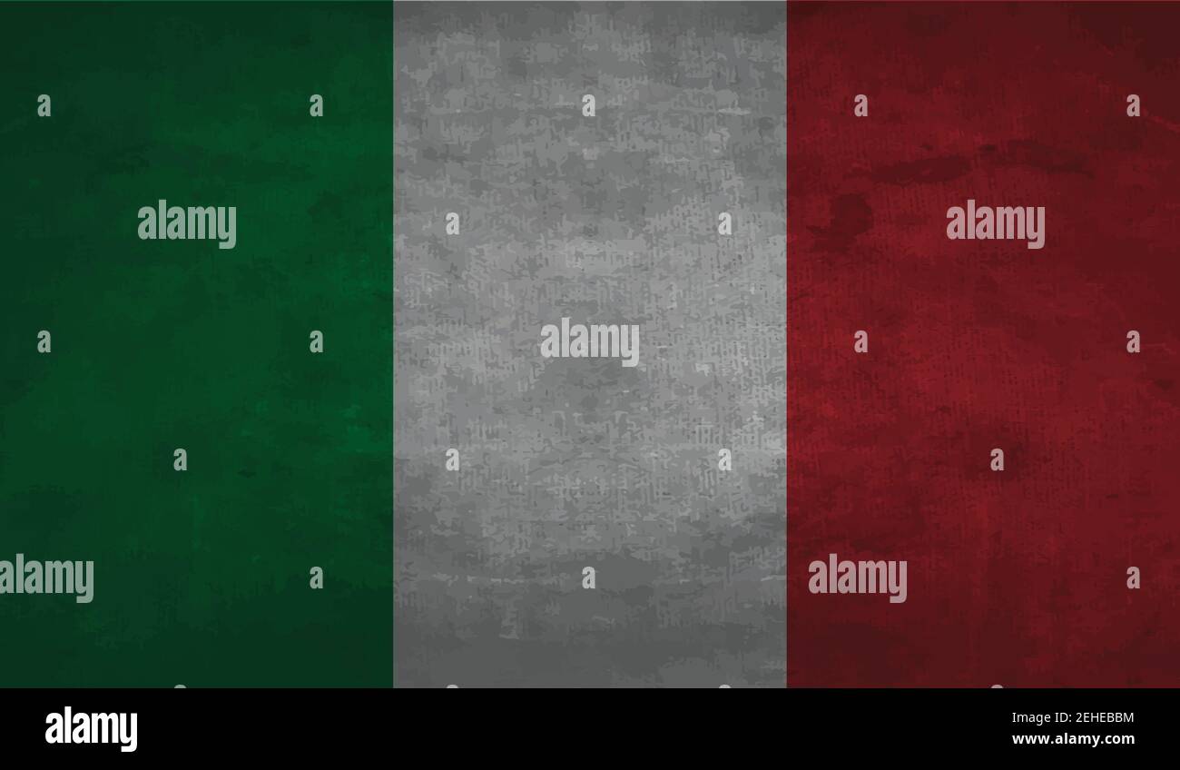 Italy flag with waving grunge texture. Vector background Stock Vector ...