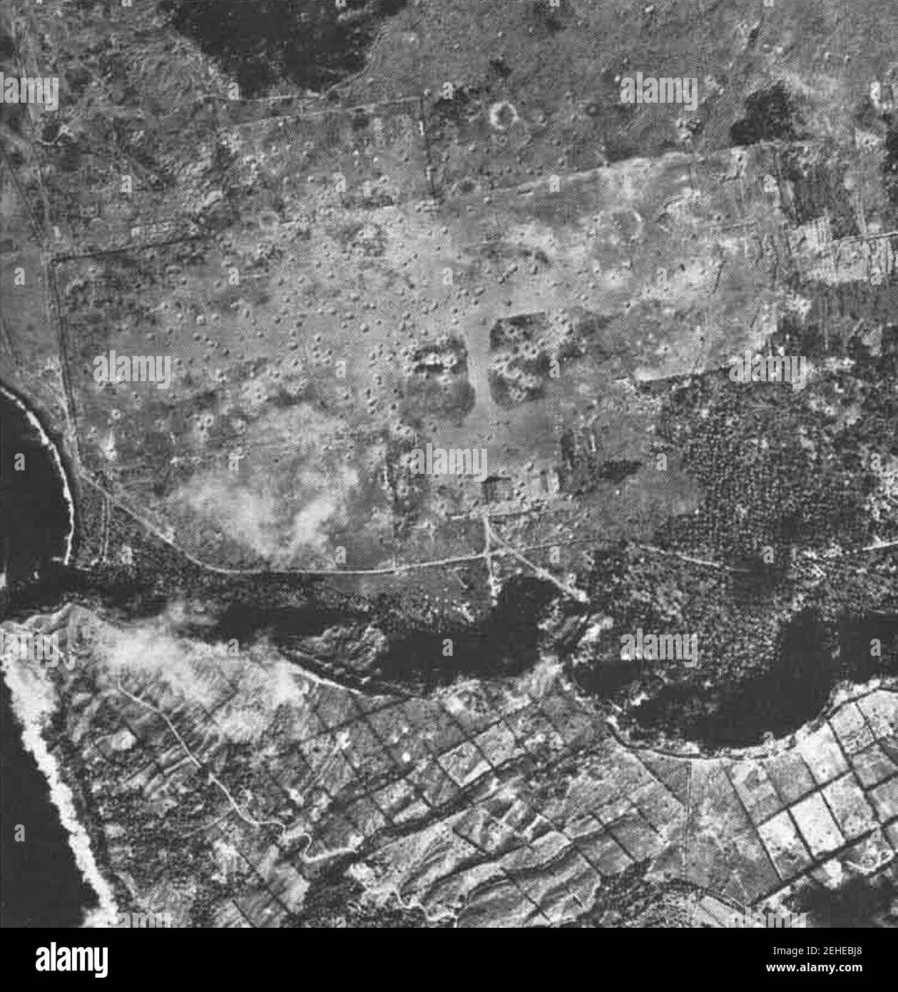 Pagan Island airfield aerial photo 1945 Stock Photo - Alamy