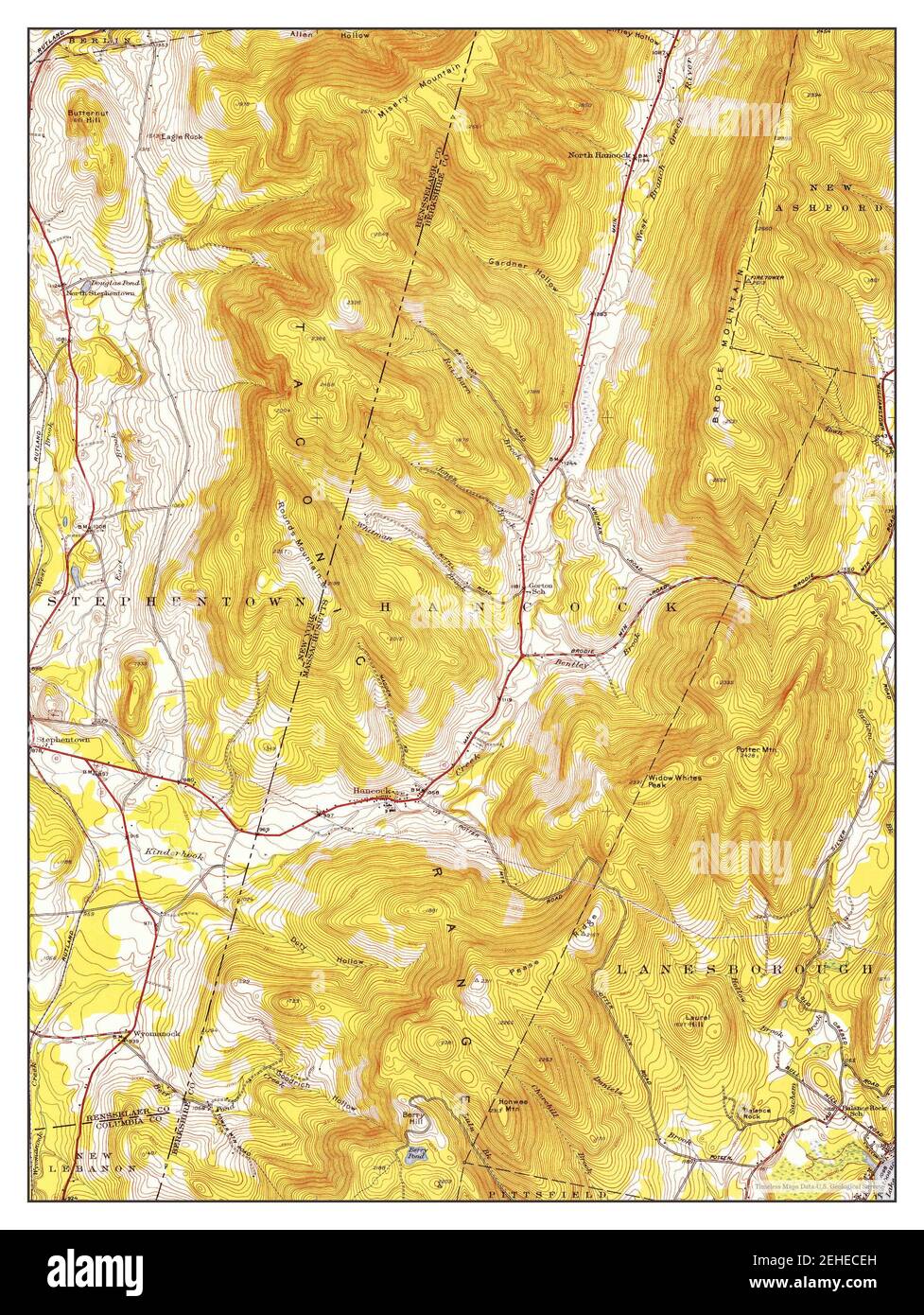 Hancock, Massachusetts, map 1944, 1:24000, United States of America by ...