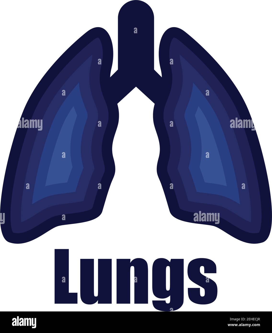lungs logo isolated on white background for pulmonary clinic. vector ...