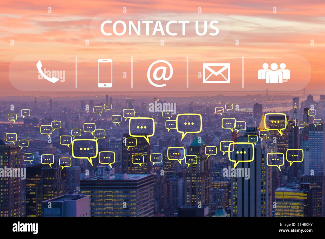 Communication concept with the key contact means Stock Photo - Alamy