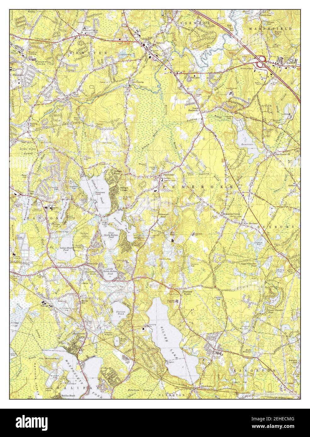 Hanover, Massachusetts, map 1978, 1:25000, United States of America by ...