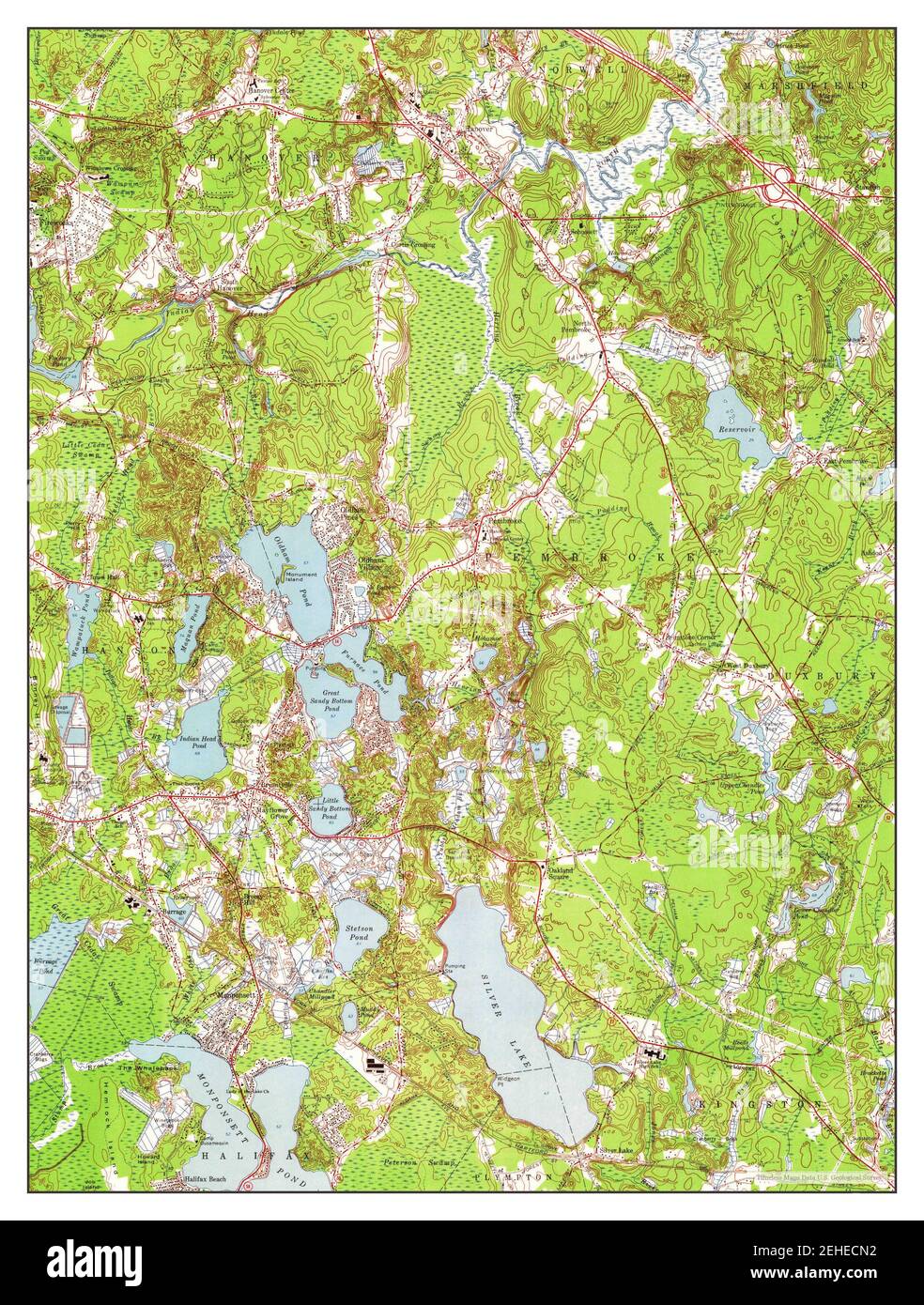 Hanover, Massachusetts, map 1962, 1:24000, United States of America by ...