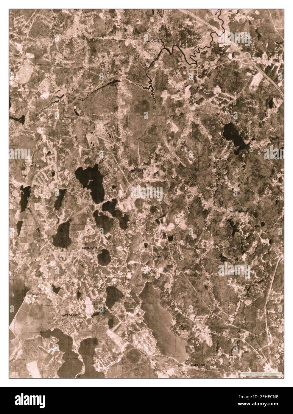 Hanover, Massachusetts, map 1977, 1:25000, United States of America by ...
