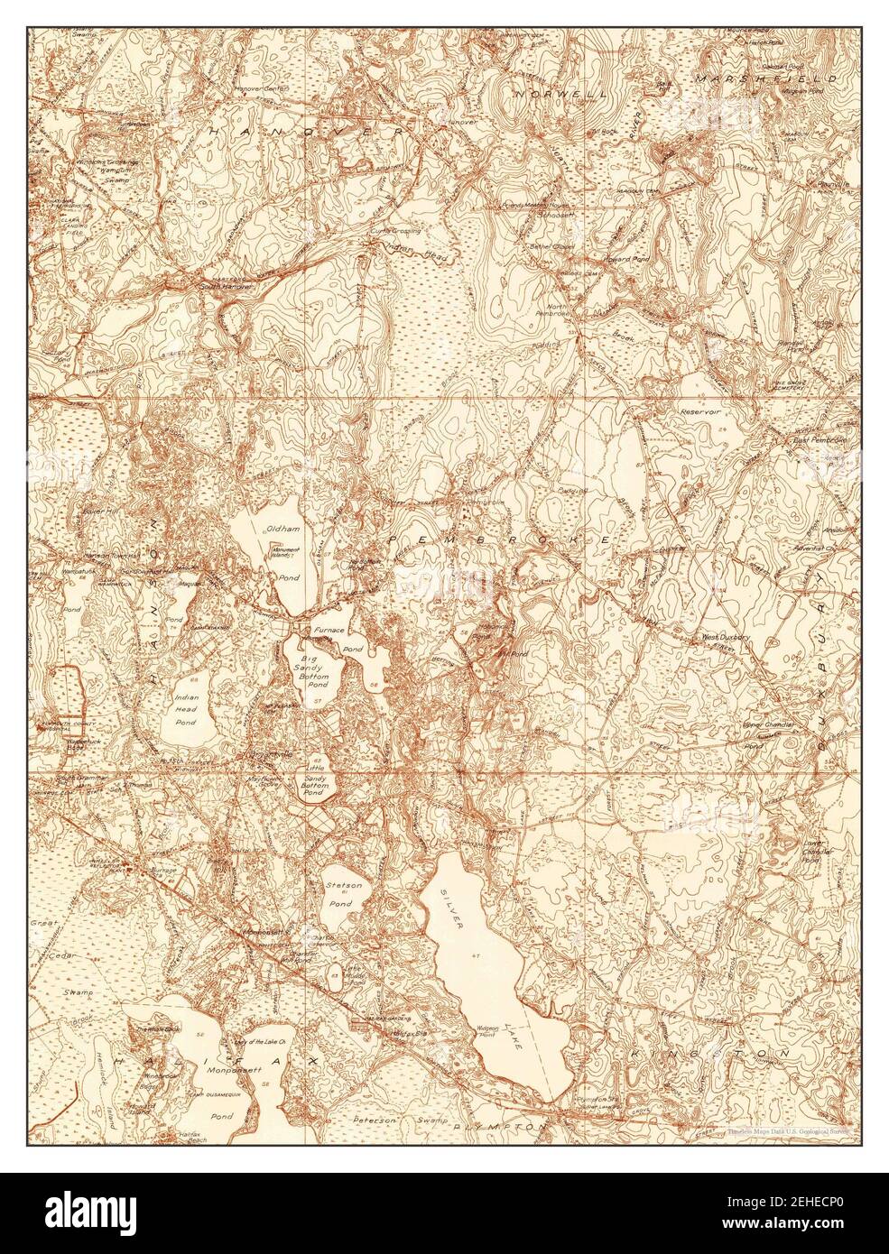 Hanover, Massachusetts, map 1935, 1:24000, United States of America by ...