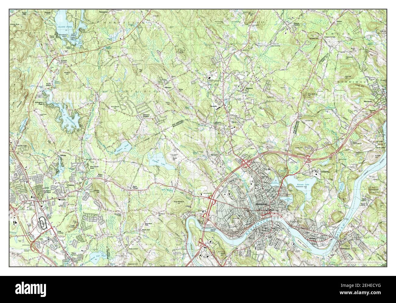 Haverhill map Cut Out Stock Images & Pictures - Alamy