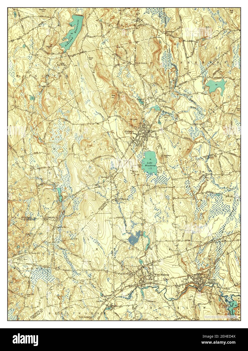 Holliston, Massachusetts, map 1941, 1:31680, United States of America ...