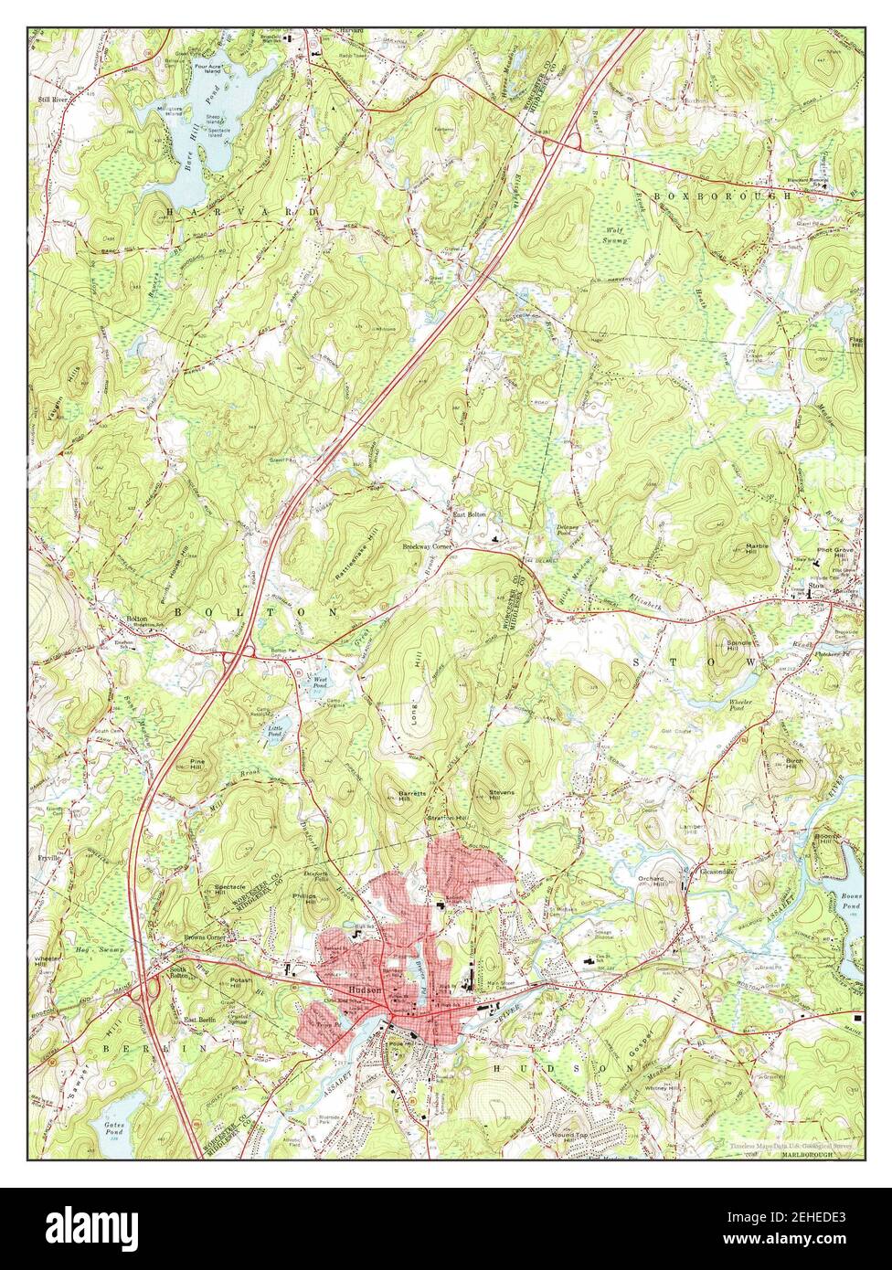 Hudson, Massachusetts, map 1966, 1:24000, United States of America by ...