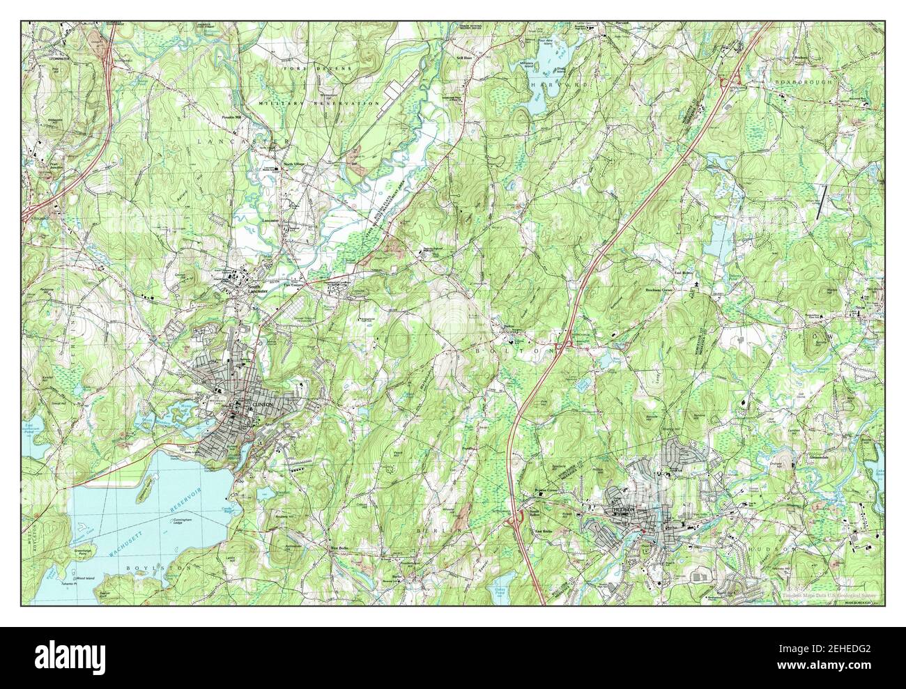 Hudson, Massachusetts, map 1988, 1:25000, United States of America by ...