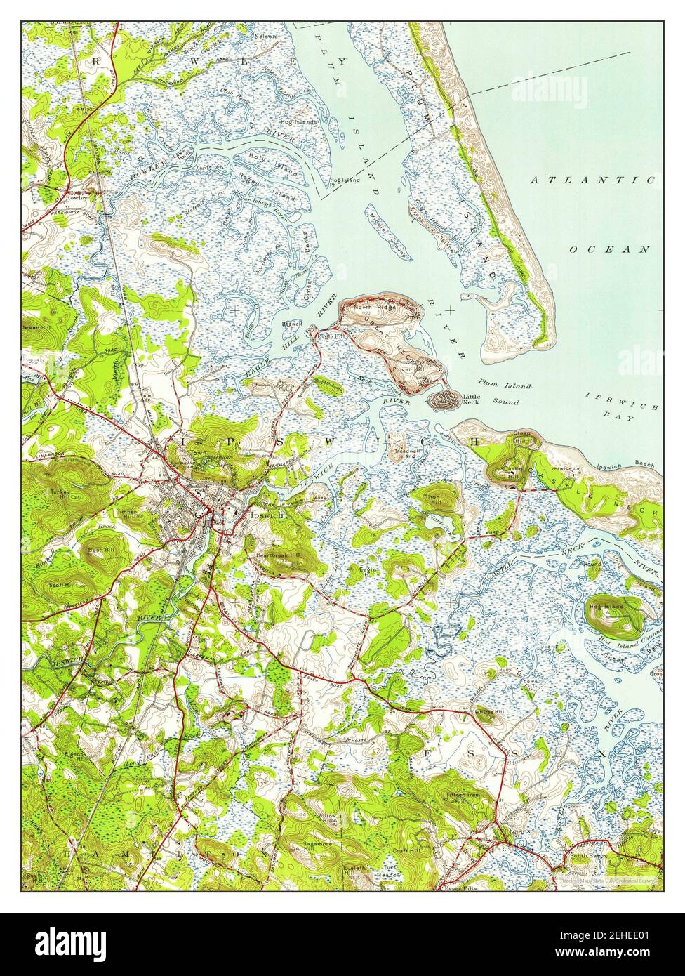 Map of ipswich massachusetts Cut Out Stock Images & Pictures - Alamy