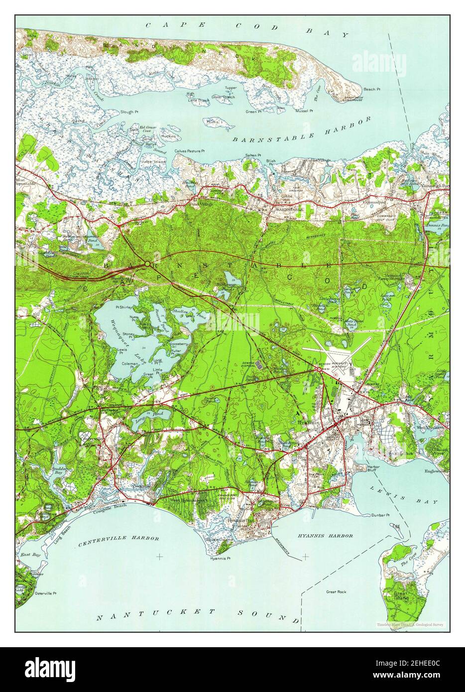 Old map of hyannis hi-res stock photography and images - Alamy
