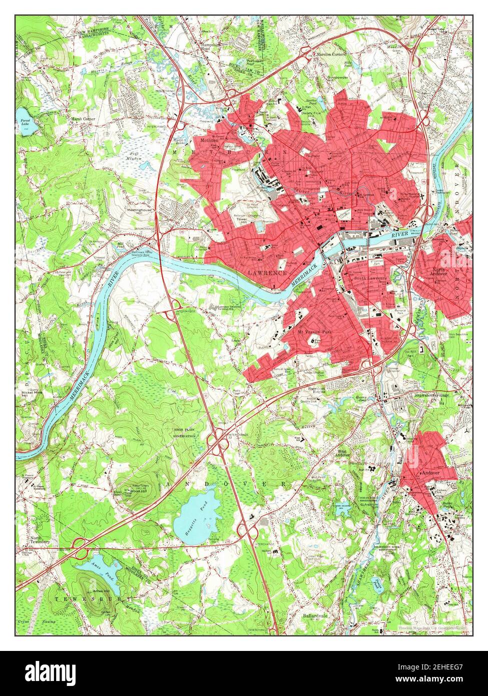 Lawrence, Massachusetts, map 1966, 1:24000, United States of America by ...