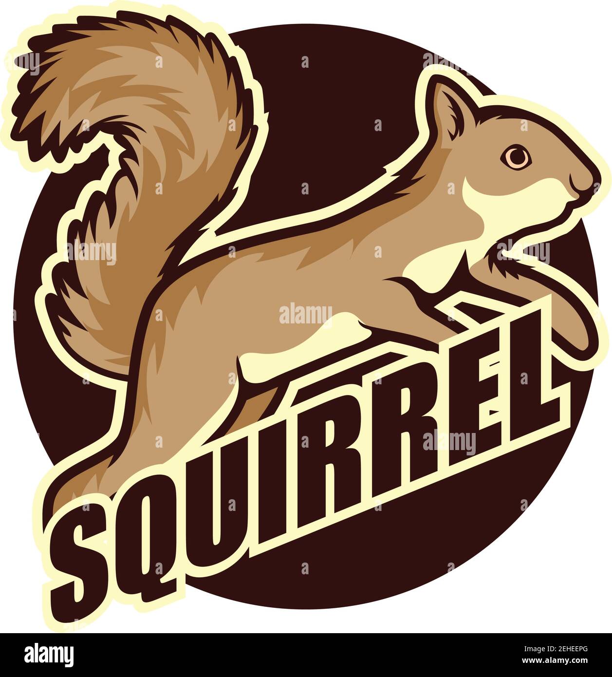 squirrel logo isolated on white background vector illustration Stock ...