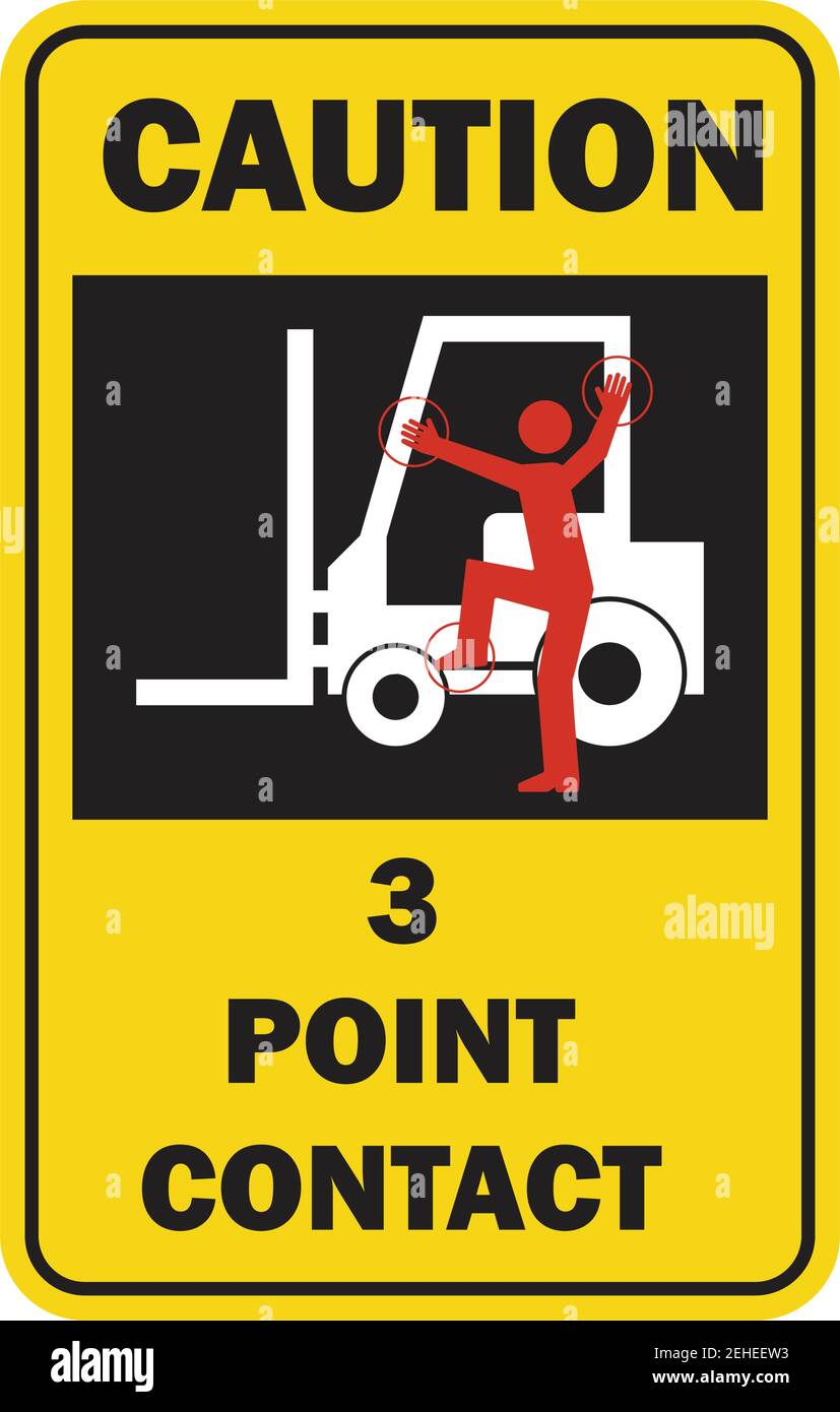 Warning sign caution forklift truck hi-res stock photography and images ...