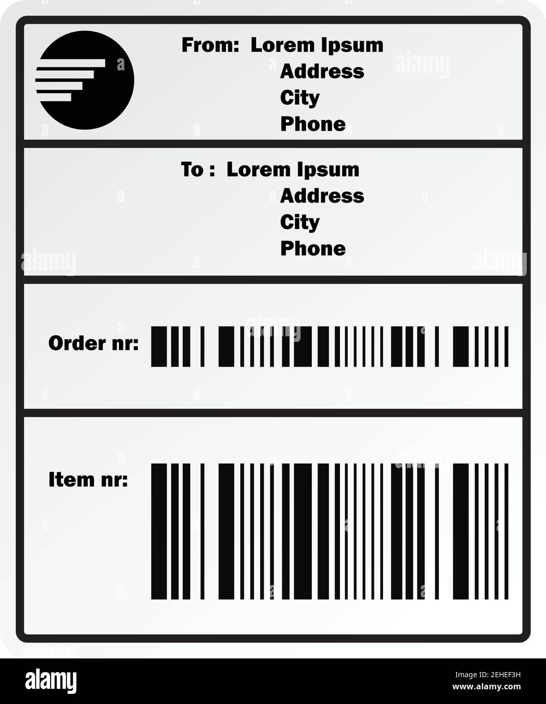 shipping barcode label sticker for shipping company. vector ...