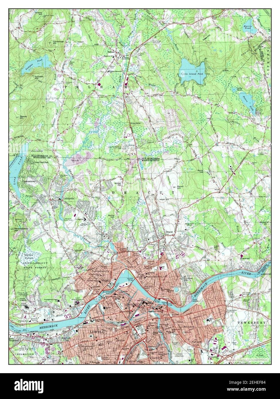 Lowell, Massachusetts, map 1966, 1:24000, United States of America by ...