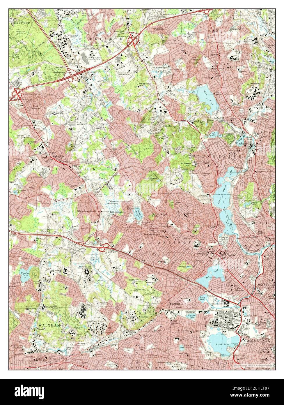 Lexington, Massachusetts, map 1971, 1:25000, United States of America ...