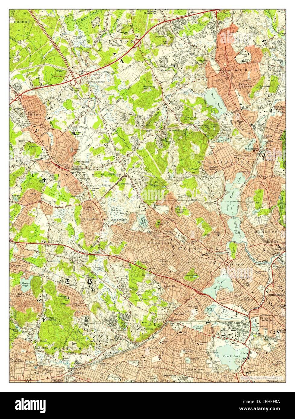 Lexington Massachusetts Map High Resolution Stock Photography and ...