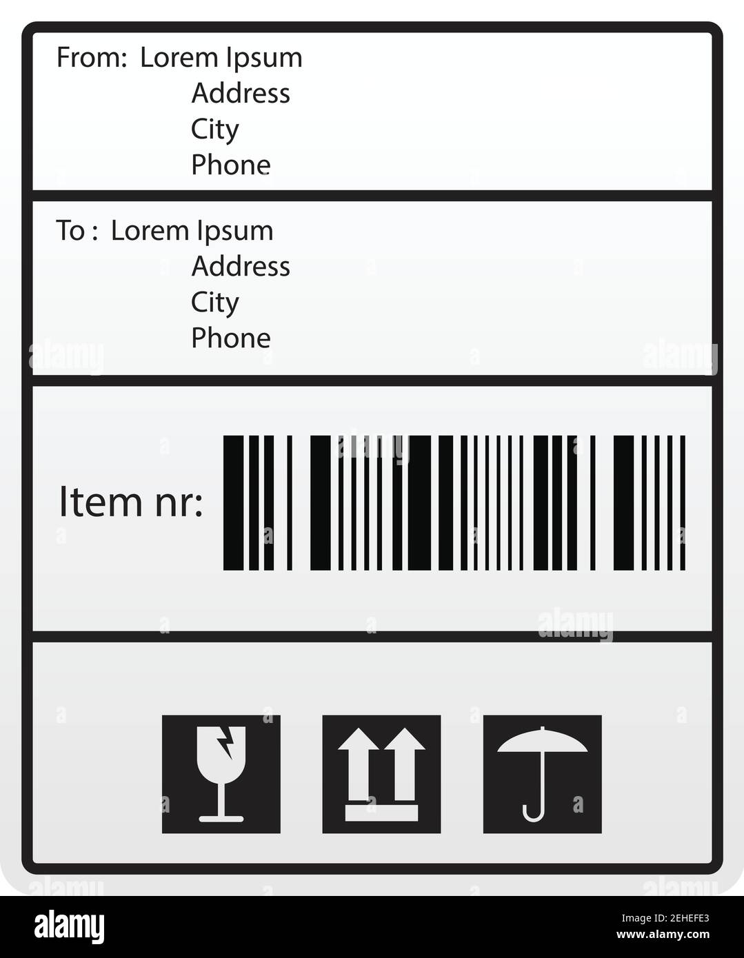 shipping barcode label sticker for shipping company. vector ...