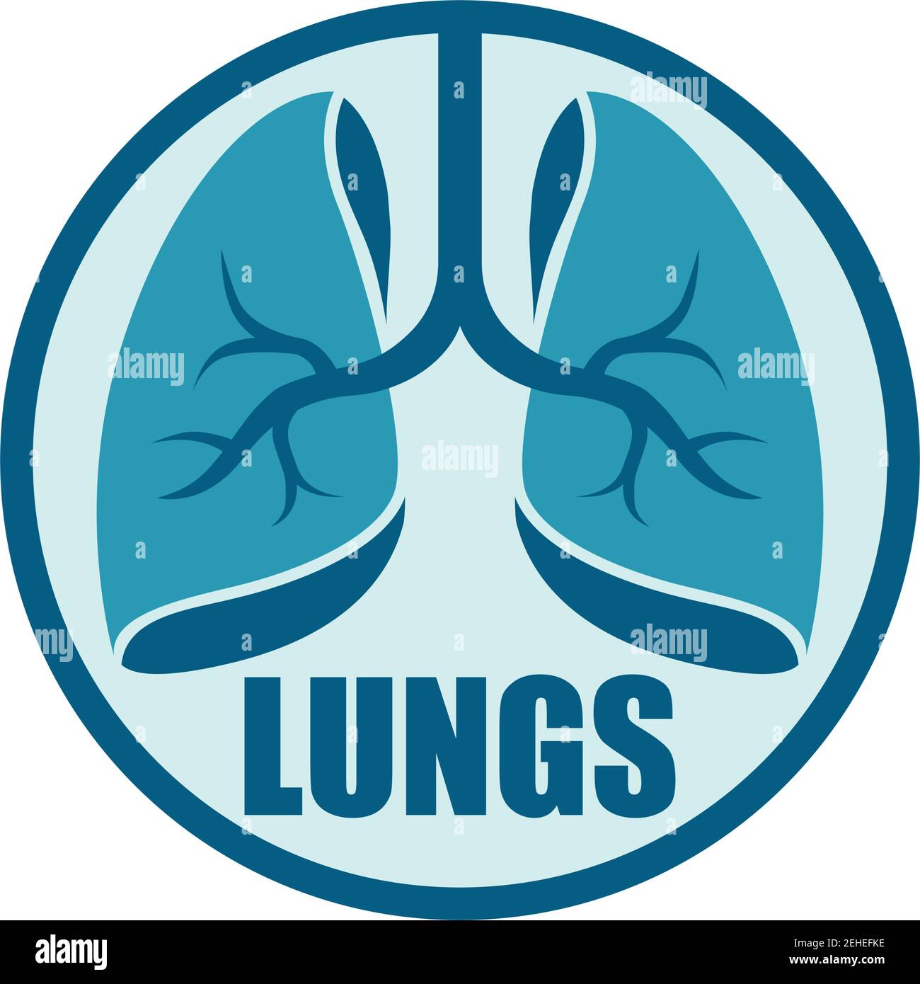 lungs logo isolated on white background for pulmonary clinic. vector ...