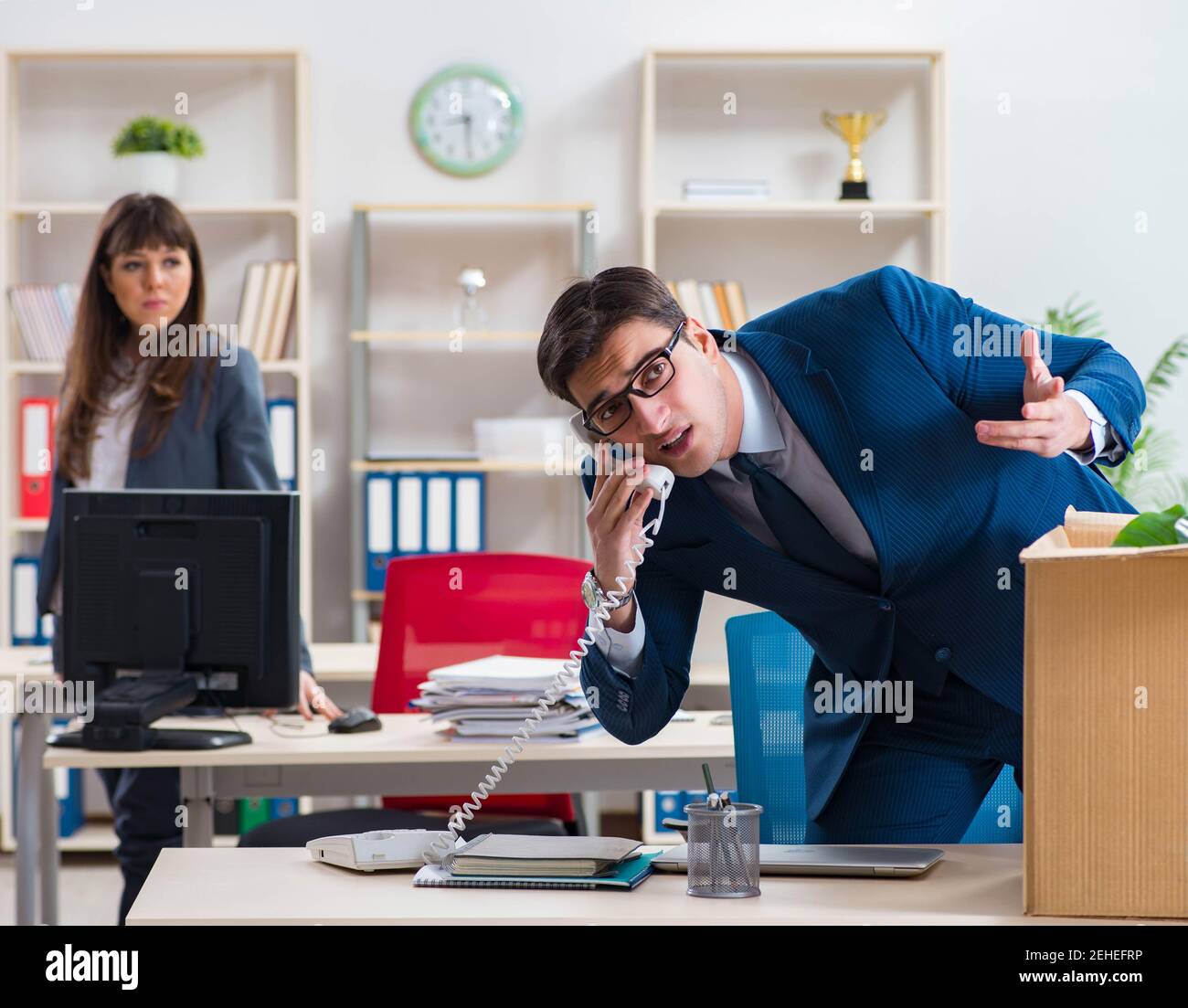 The person being fired from his work Stock Photo - Alamy
