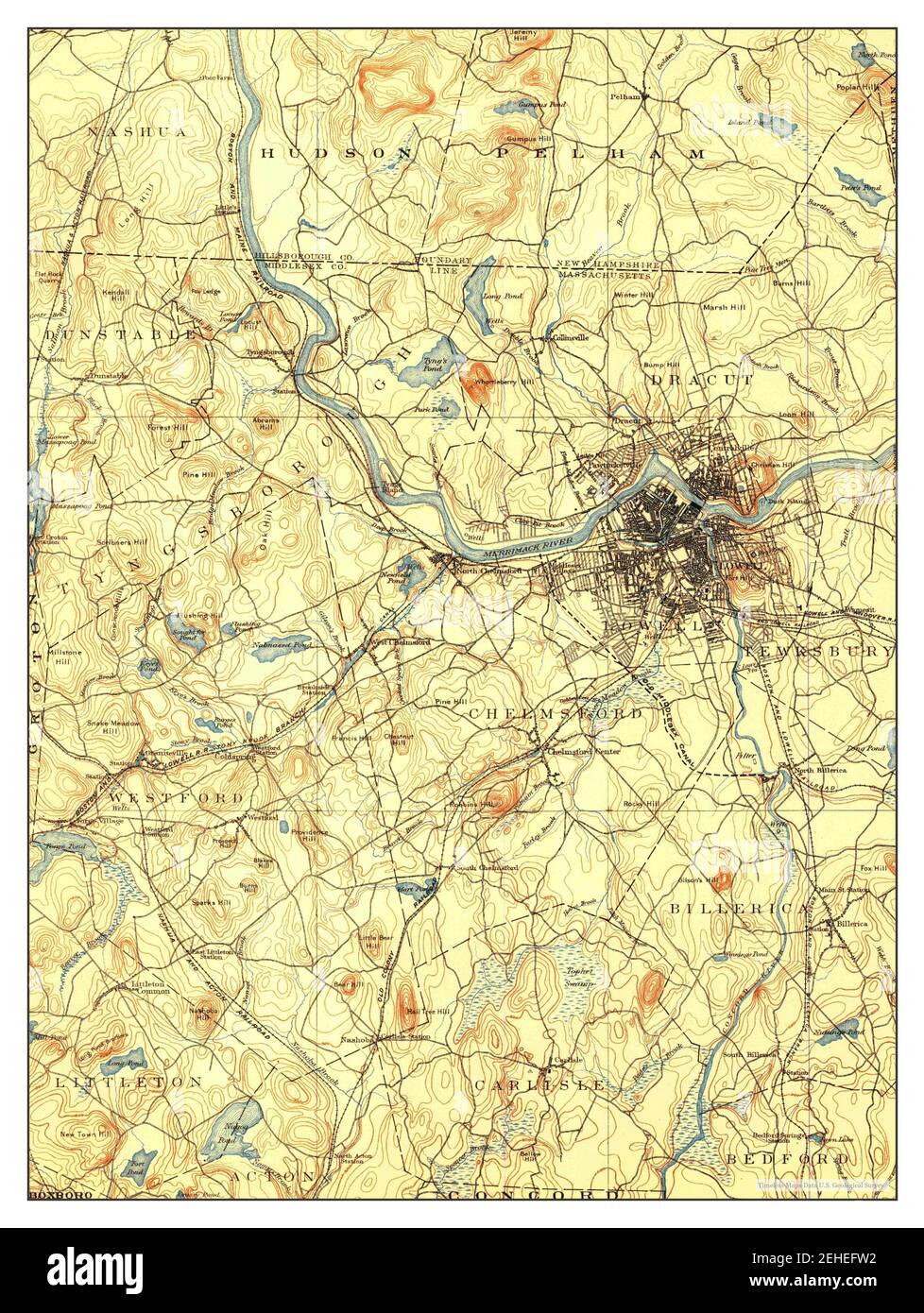 Lowell, Massachusetts, map 1886, 1:62500, United States of America by ...