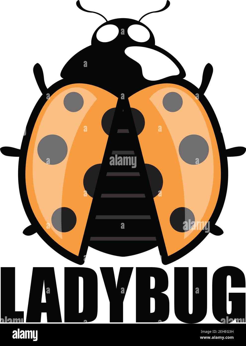 lady bug logo isolated on white background vector illustration Stock ...