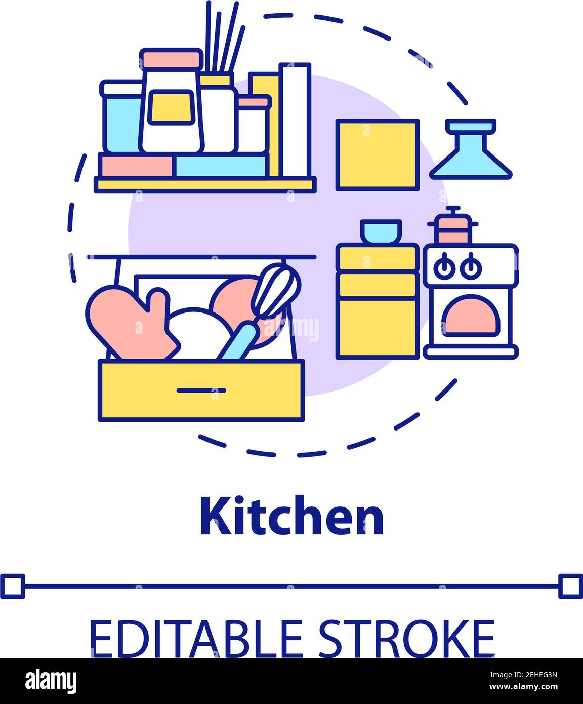 Cooking area concept icon Stock Vector Image & Art - Alamy