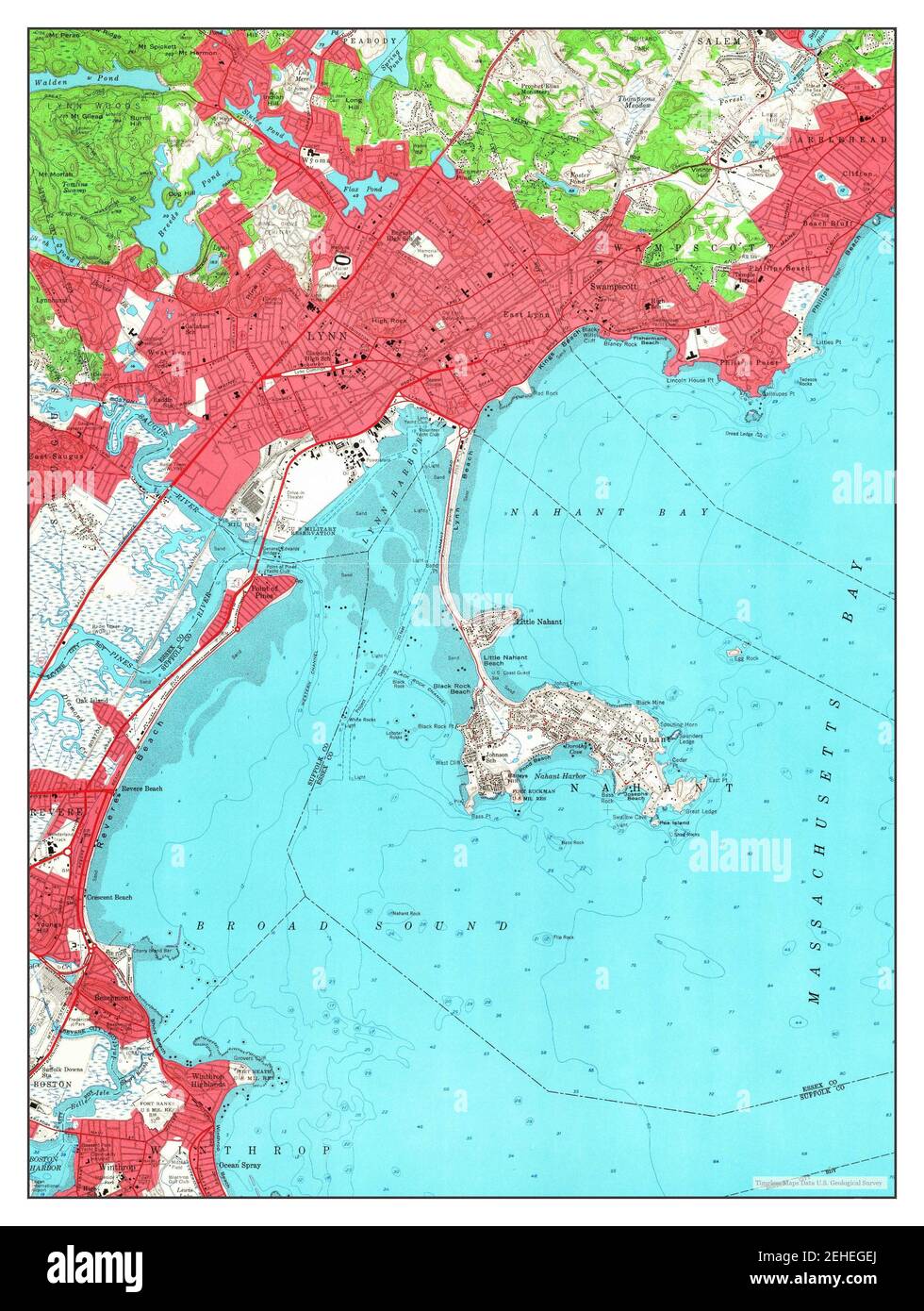 Lynn massachusetts map hi-res stock photography and images - Alamy