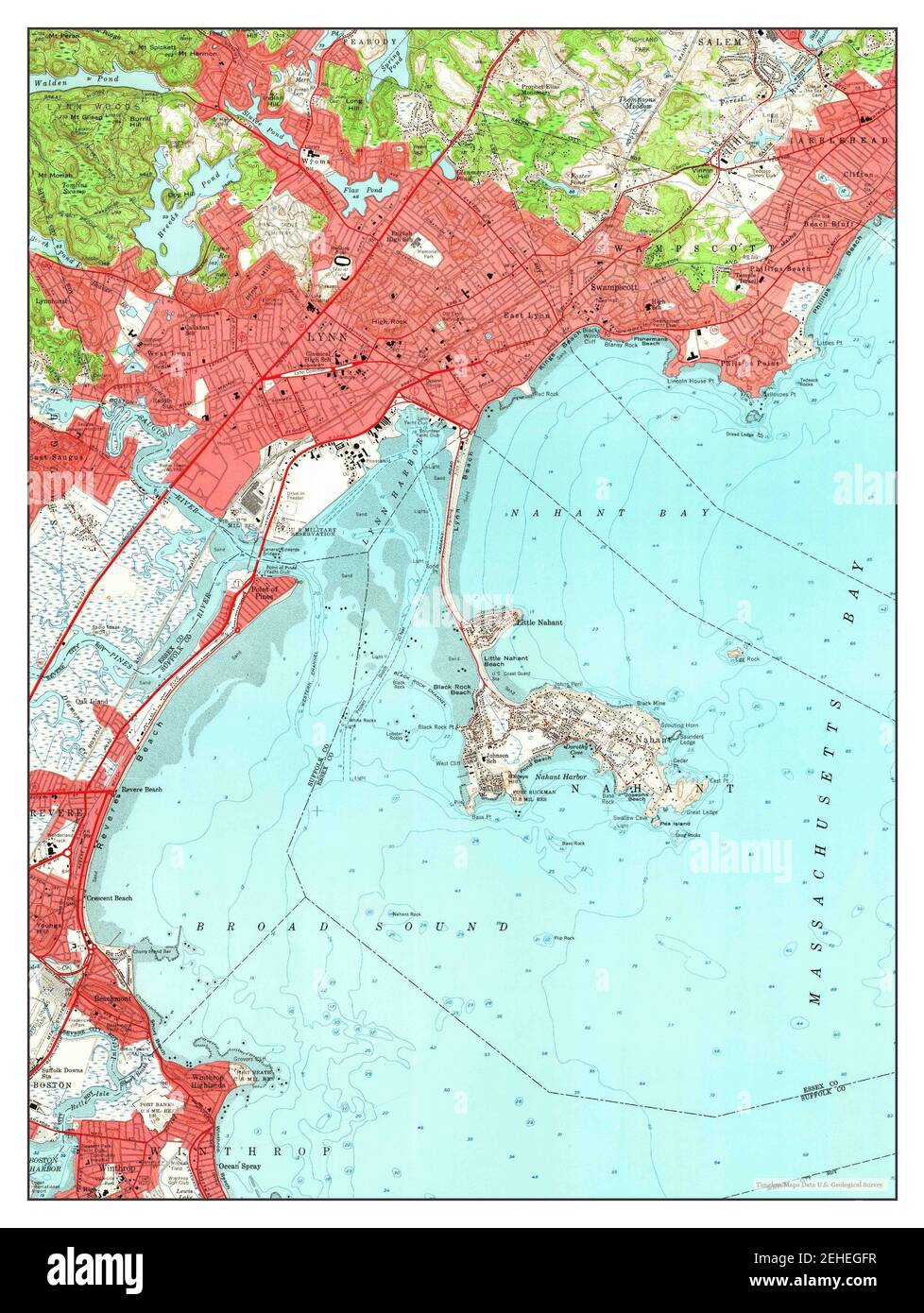 Lynn massachusetts map hi-res stock photography and images - Alamy