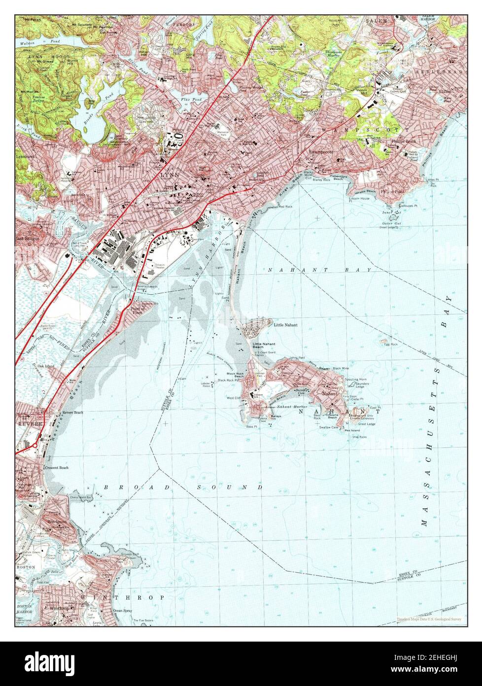 Lynn, Massachusetts, map 1970, 1:25000, United States of America by ...