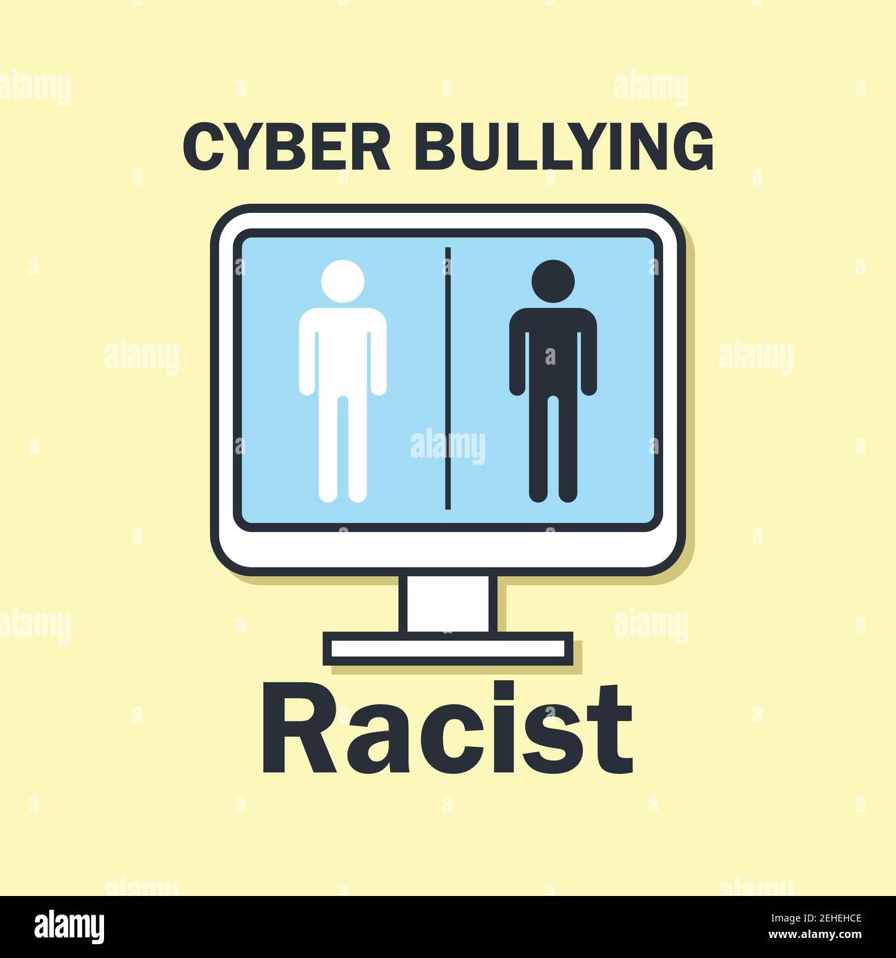 cyber bullying on internet for cyber bullying concept. vector ...