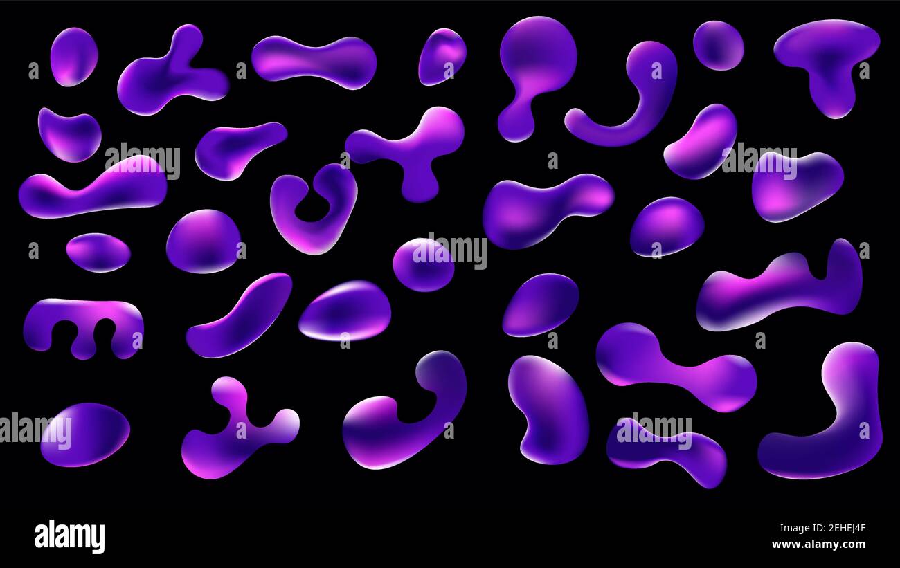 Liquid shapes collection. Set of abstract shapes Stock Vector Image ...