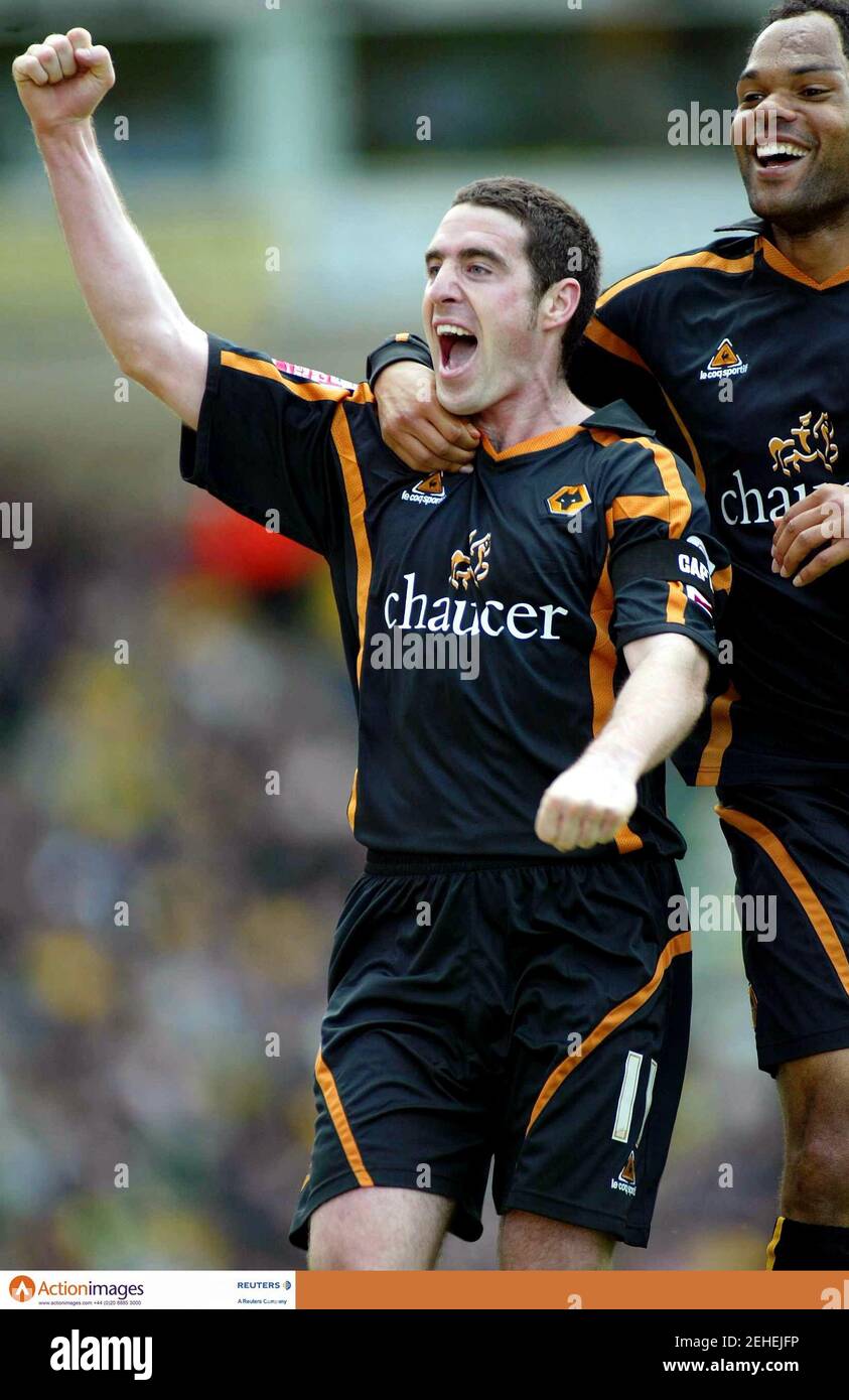 Wolverhampton wanderers mark kennedy celebrates scoring hi-res stock ...