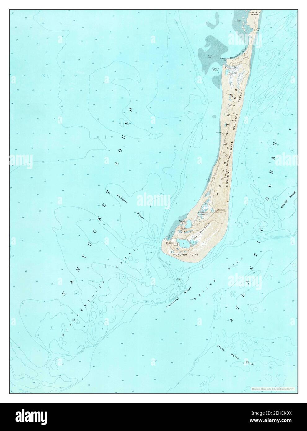 Monomoy Point, Massachusetts, map 1964, 1:24000, United States of ...