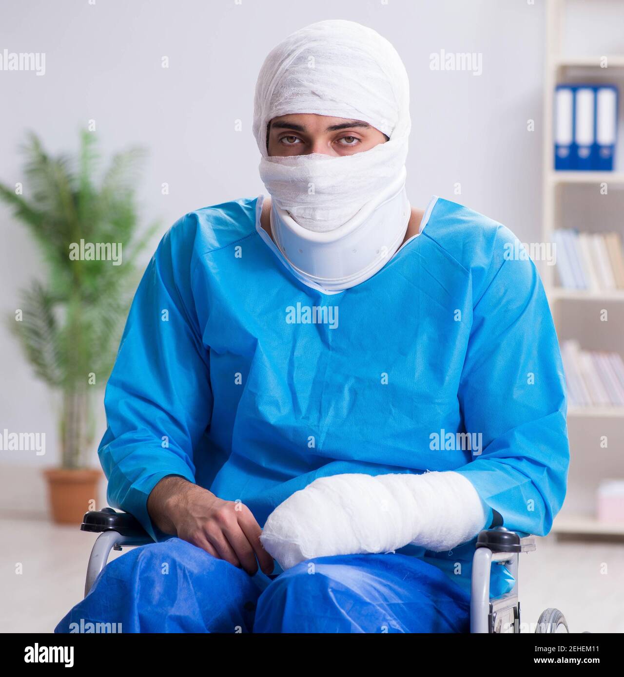 The man suffering from multiple broken bones and fractures Stock Photo ...
