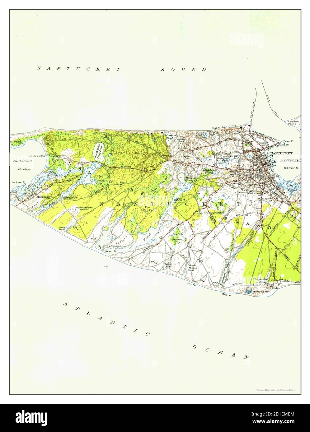 Map of nantucket hi-res stock photography and images - Alamy
