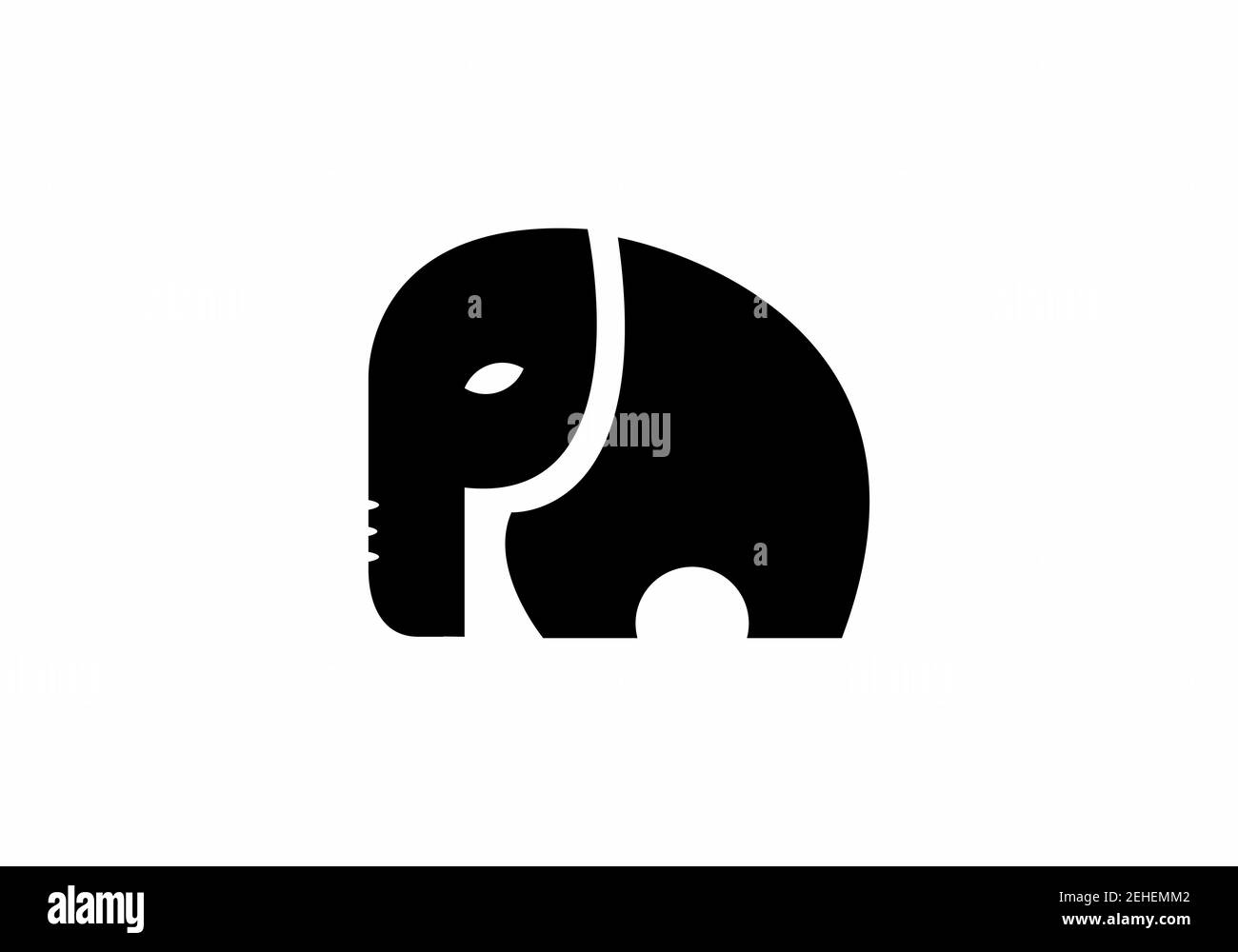 Black unique shape of elephant design Stock Vector Image & Art - Alamy