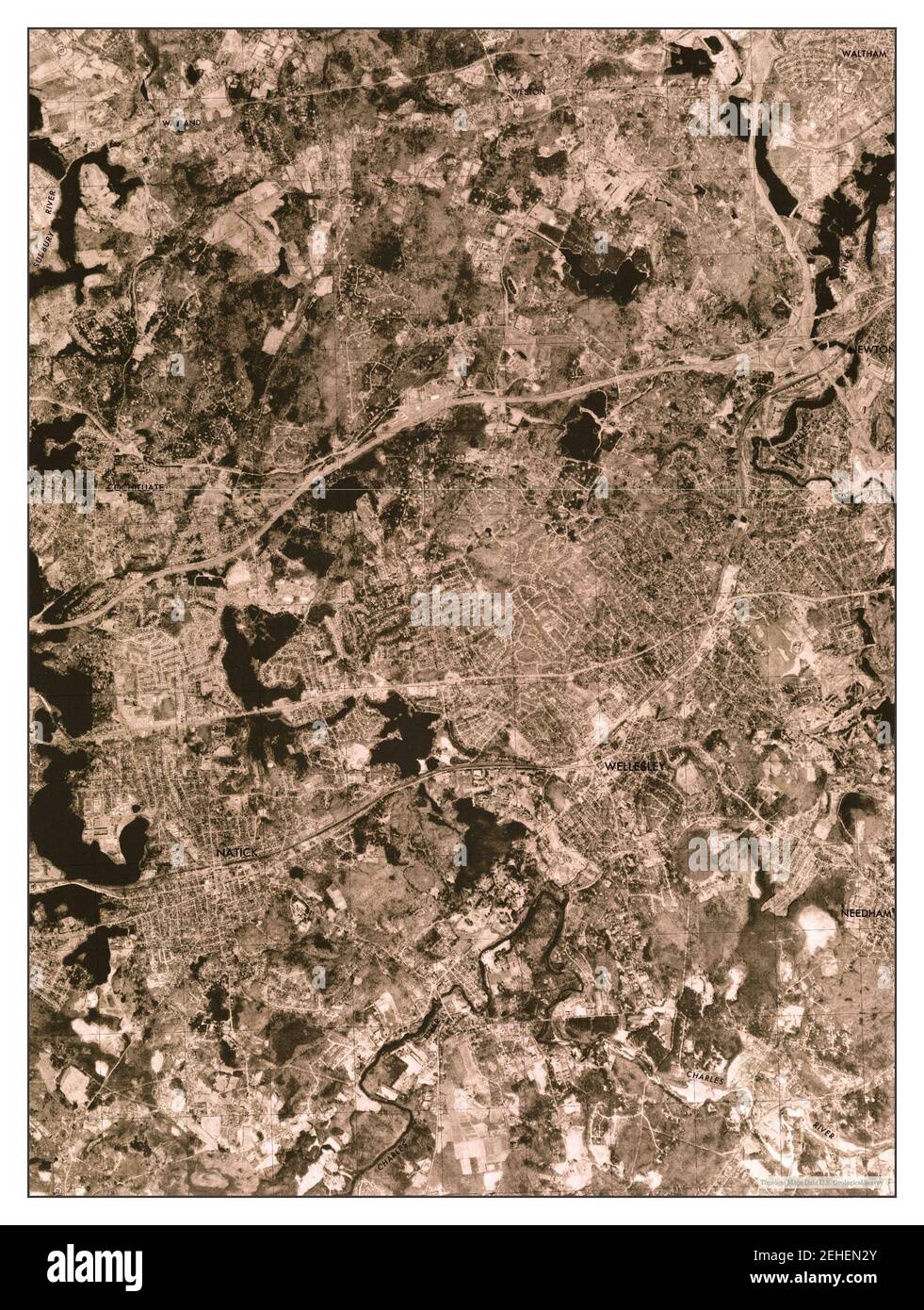 Natick, Massachusetts, map 1977, 1:25000, United States of America by ...