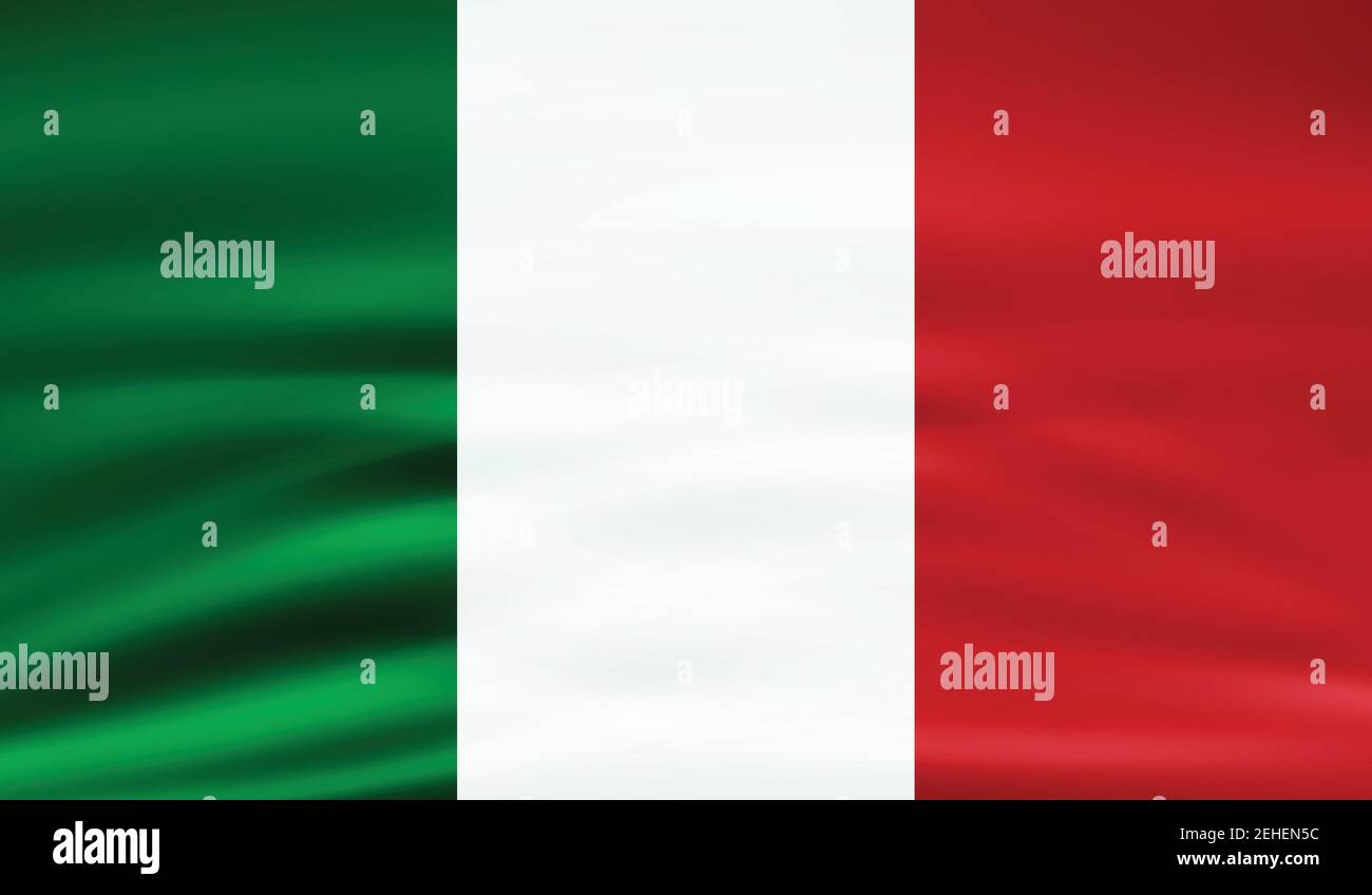 Italy flag with waving grunge texture. Vector background Stock Vector ...