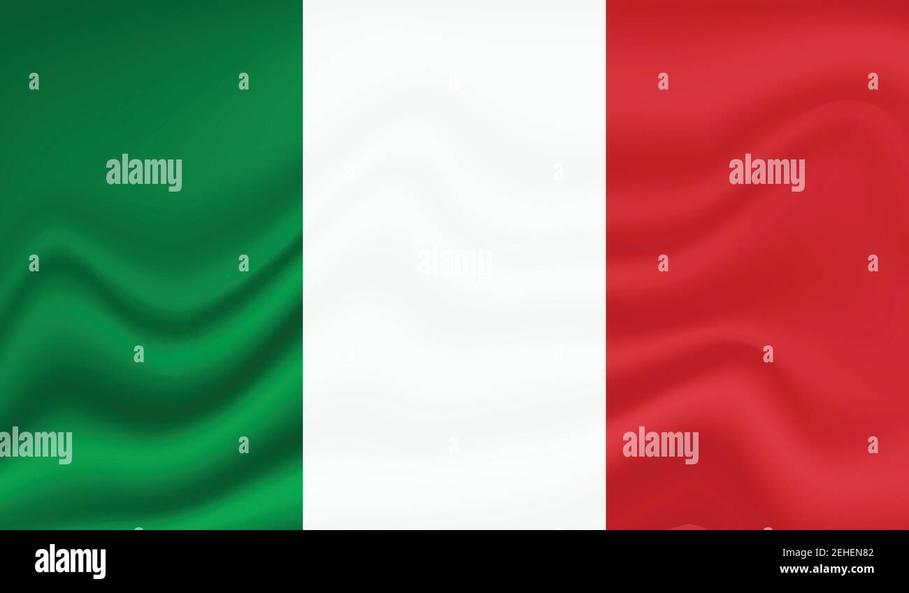 Italy flag with waving grunge texture. Vector background Stock Vector ...