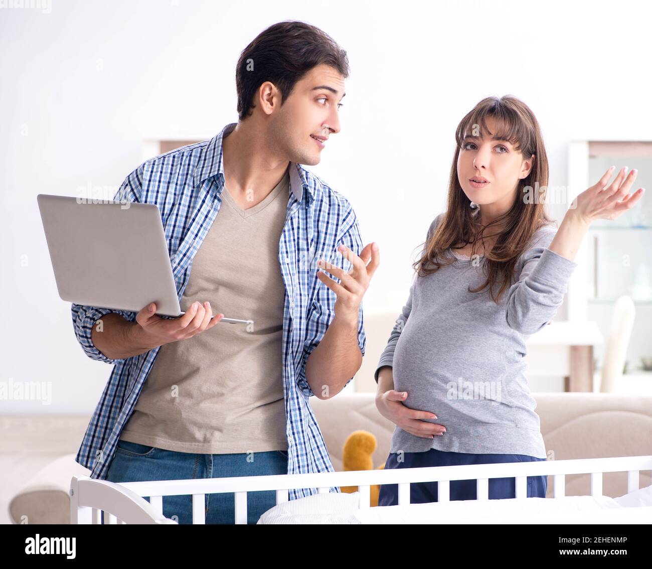 Young pregnant mother little son hi-res stock photography and images ...