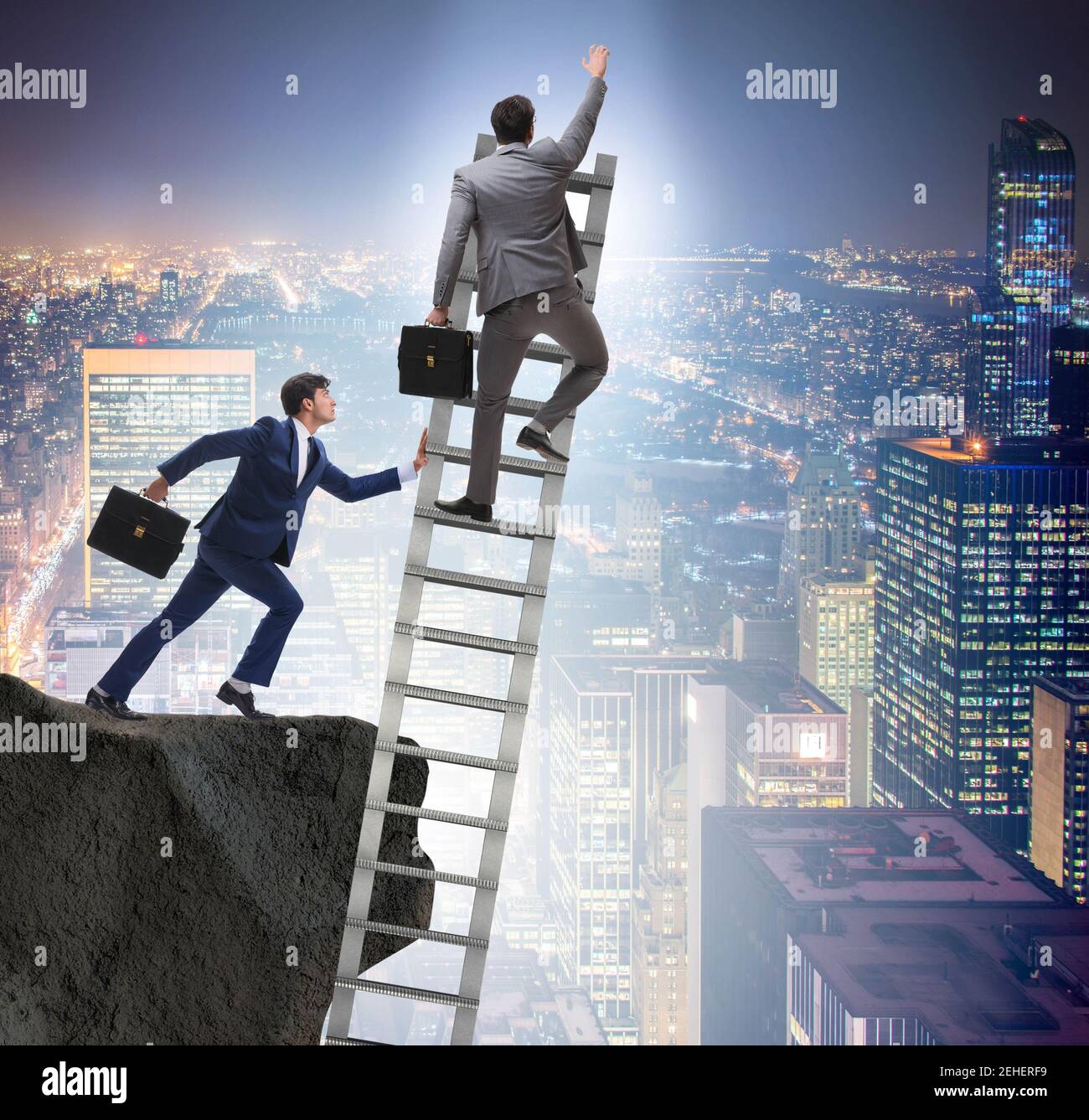 The business unethical competition concept with businessmen Stock Photo ...